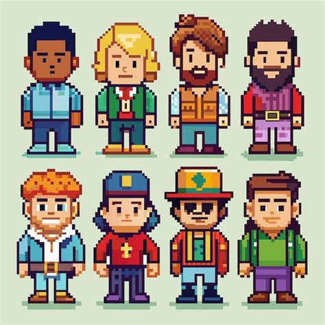 8 Bit Character Set Vectors And Illustrations For Free Download