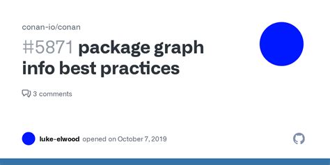 Package Graph Info Best Practices · Issue 5871 · Conan Ioconan · Github