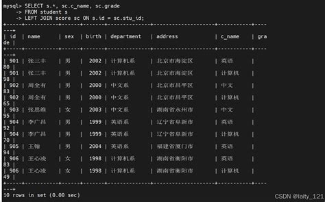 sql第三次练习 csdn博客