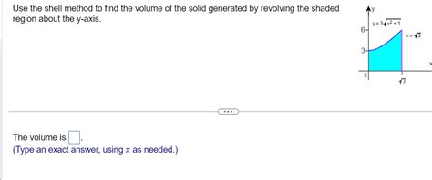 Solved Use The Shell Method To Find The Volume Of The Solid Chegg