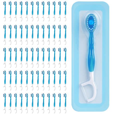 Disposable Mini Travel Toothbrushes 5 In 1 Pre Pasted Mini Brushflosspicktongue