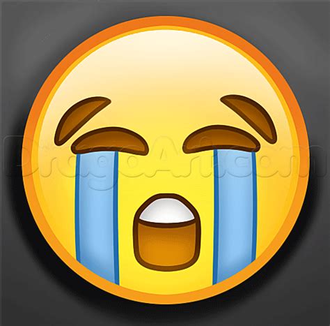 How To Draw Crying Emoji Step By Step Symbols Pop Culture FREE