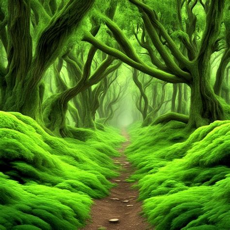 Premium Ai Image Trailblazing Through Verdant Mysteries Captivating