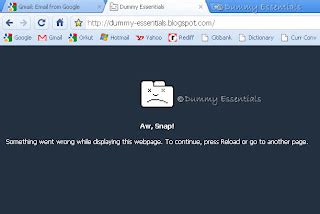 Dummy Essentials Fix The Google Chrome Aw Snap Error