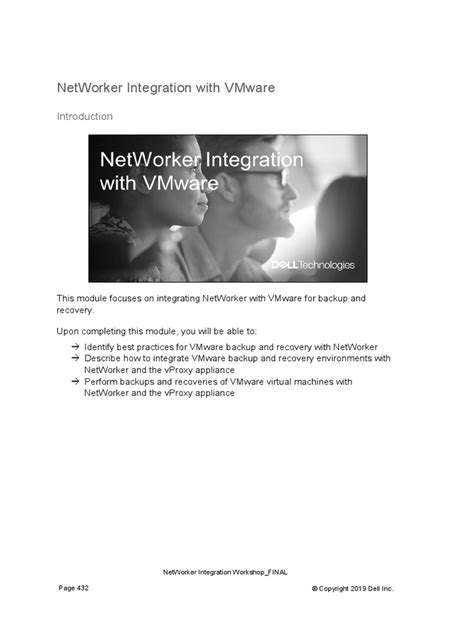 Networker Integration Workshop Vmware Download Free Pdf Backup V