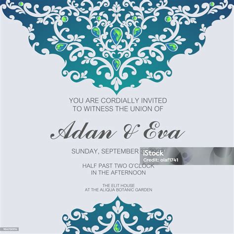 결혼식 초대 카드 서식 파일 종이에 종이 예술과 공예 스타일 컬러 배경 결정체에 대한 스톡 벡터 아트 및 기타 이미지 결정체 결혼 의식 결혼식 Istock