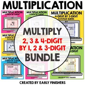 Multi Digit Multiplication Google Slides Digital Resources Math Bundle