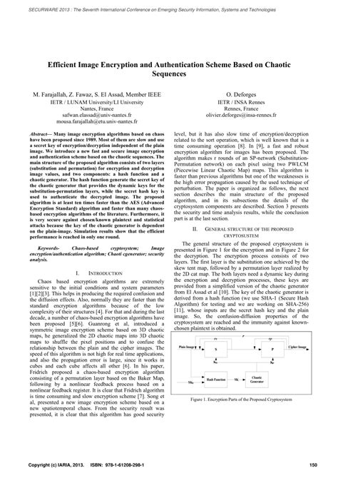 Pdf Efficient Image Encryption And Authentication Scheme Based On
