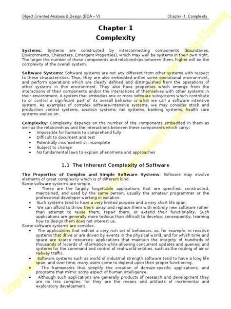 Chapter 1 Complexity Pdf System Object Oriented Programming