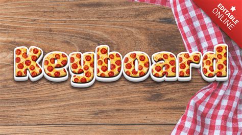 Keyboard Pizza Text Effect Generator