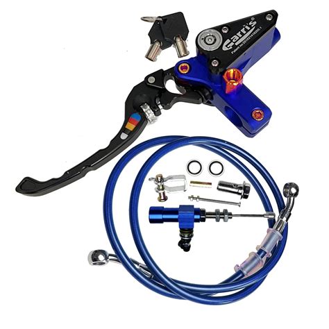 오토바이 마스터 실린더 레버 유압 클러치 오일 호스 라인 파이프 리어 풋 브레이크 풀 로드 도난 방지 벨트 잠금 장치 127mm