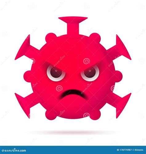 Virus Emoticon Covid 19 Emoji Character Infection Face Dizzy Flat
