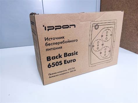 Источник бесперебойного питания Ippon Back Basic 650S Euro 1373874 ...