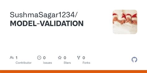 Github Sushmasagar Model Validation