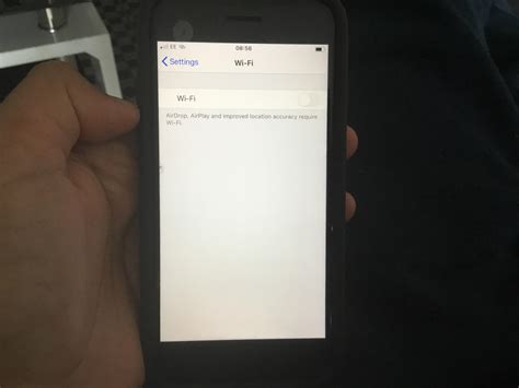 WiFi Broken Greyed Out On IOS IPhone After Restart Tried Resetting Network Settings