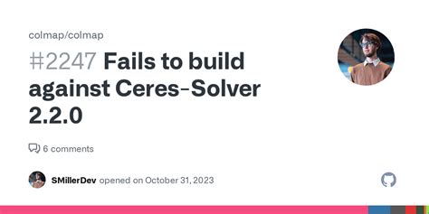 Fails To Build Against Ceres Solver 220 · Issue 2247 · Colmapcolmap