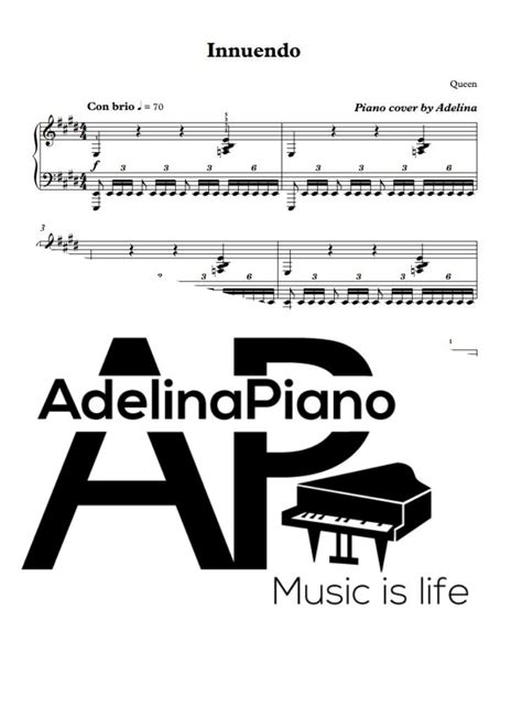 Innuendo Queen Piano Sheet Music
