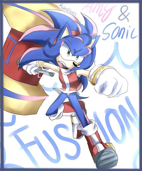 Sonamy Fusion By Rulerofsonic Sonic And Amy Sonic Sonic Art