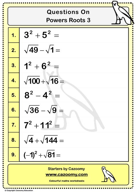 Power And Roots Maths