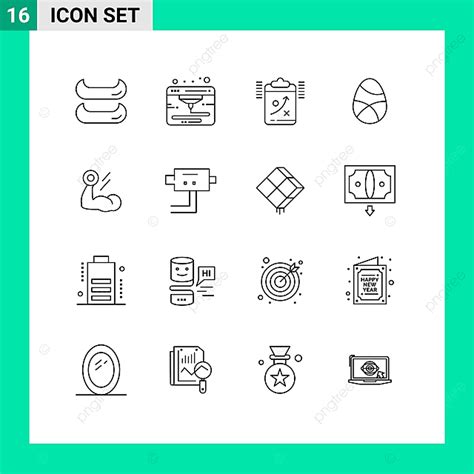 Set Of Vector Outlines On Grid For Growth For Workout Security PNG And Vector With