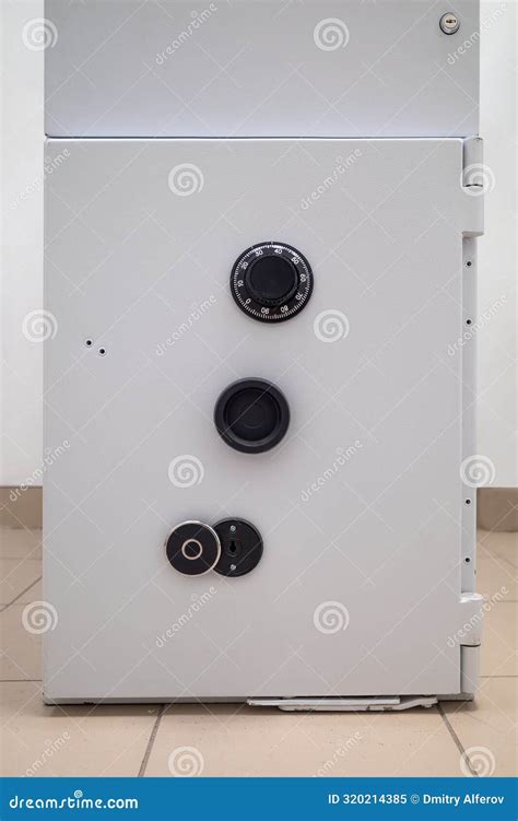 Atm Safe Door With A Password Dial At Limb And A Key Lock Stock Image Image Of Cash Panel