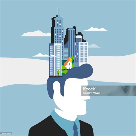 비즈니스 개념 벡터 일러스트 레이 션 잠재적인 직원 및 창의력 두뇌 창의적 사고 작업자의 메커니즘입니다 생각 마음 창조적인