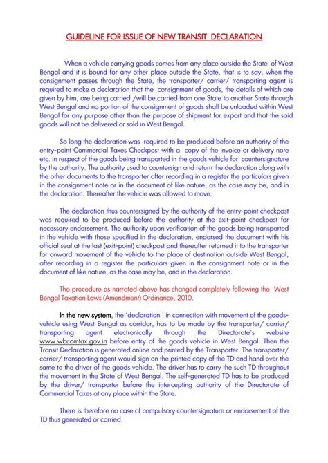 Pdf Guideline For Issue Of New Transit … For Issue Of New Transit