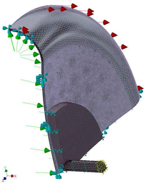solved linear analyse with symmetry constraints and separation contact