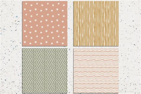 Hand Drawn Boho Digital Paper - Design Cuts