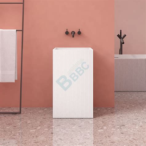 Roughness Rectangle Solid Surface Pedestal Basin Bbbc