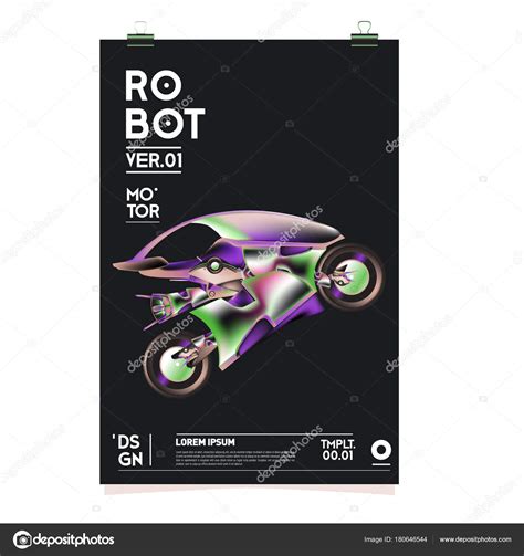 Vector Realistic Robot Illustration Robot Toys Design Festival Poster Template Stock Vector By