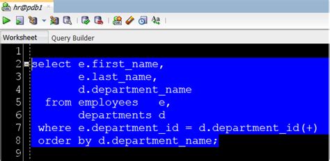 SQL Developer ANSI Oracle Joins Toggle Iancarpenter Dev