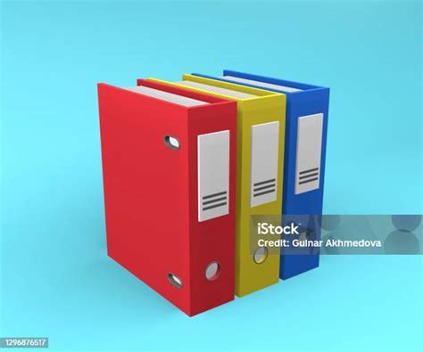 3d 다채로운 사무실 폴더 일러스트 화려한 사무실 폴더의 3d 렌더링 3d 문서 폴더 그림 디지털 생성 이미지에 대한 스톡 사진 및 기타 이미지 Istock