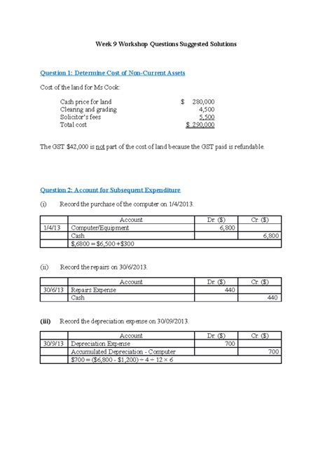 Week 9 Workshop Solutions Week 9 Workshop Questions Suggested