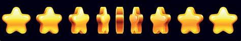 Star Animation Stars Rotate Shiny Glossy Cartoon Star 3d Rotation