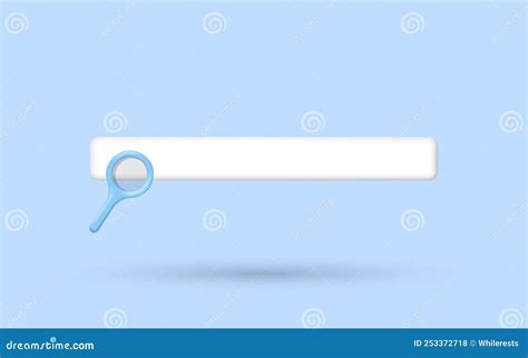 Web Search Bar Isolated On Blue Background Navigation Bar For Ui Design Search Blank Browser