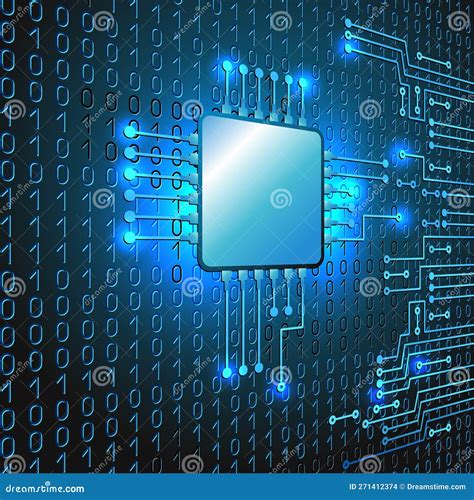 Electronic Circuit And Binary Code Stock Vector Illustration Of Digital Circuit