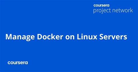 manage docker on linux servers coursya