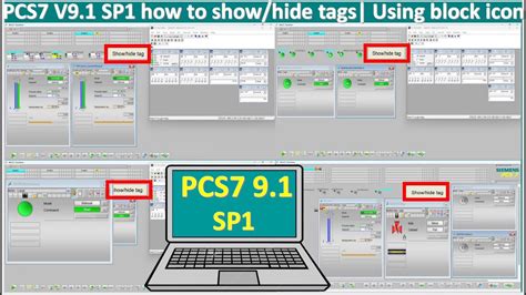 pcs7 v9 1 sp1 tutorial how to show and hide tags and how to use block
