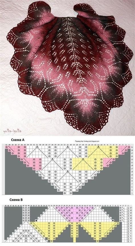 Ажурный бактус спицами шейный шарф косынка и платок в одном изделии Вязание спицами и крюч