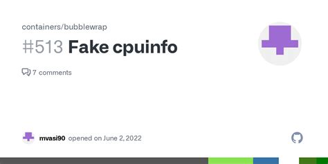 Fake Cpuinfo · Issue 513 · Containersbubblewrap · Github
