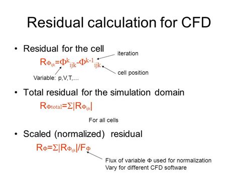 Residual Equation