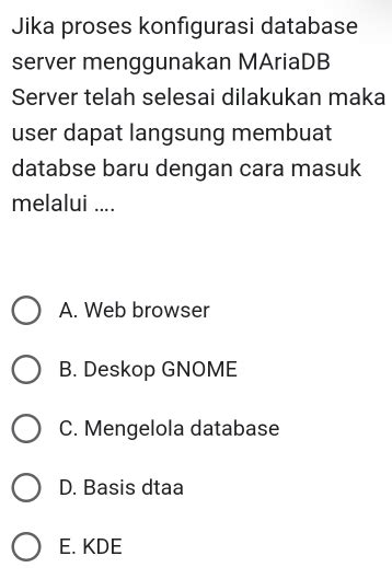 Solved Jika Proses Konfigurasi Database Server Menggunakan Mariadb