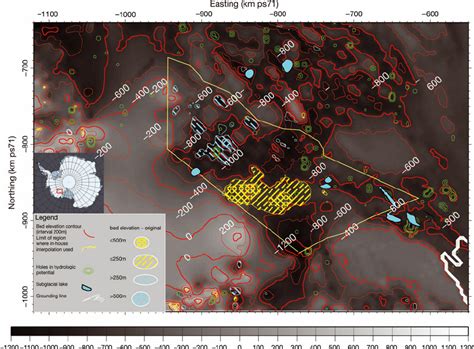 Bedrock Topography And Regions Where Our Interpolation Scheme Replaces