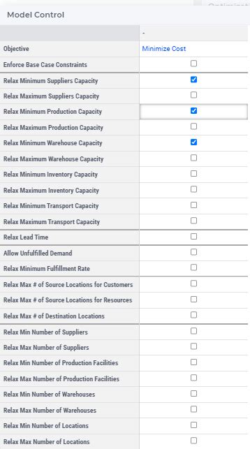 control panel — aimms sc navigator documentation