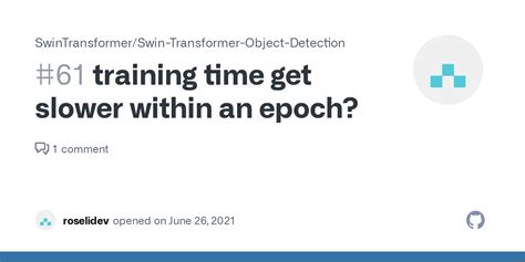 Training Time Get Slower Within An Epoch Issue SwinTransformer Swin Transformer Object