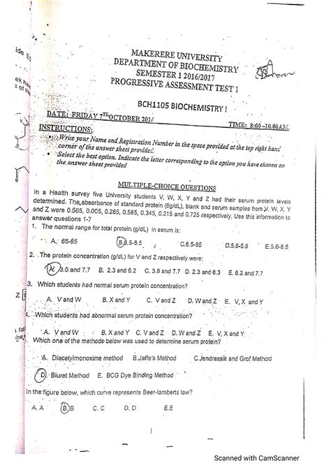 Biochemistry Multiple Choice Questions Pre Test Biochemistry Multiple Choice Questions Final