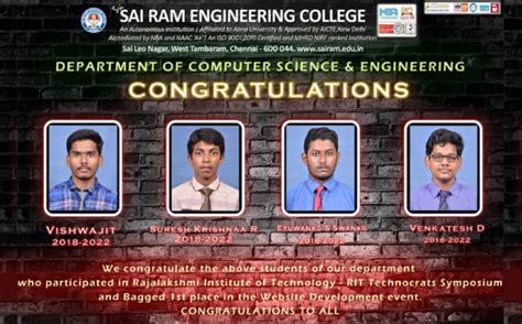 Computer Science And Engineering CSE Sri Sairam Engineering College
