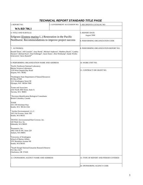 PDF TECHNICAL REPORT STANDARD TITLE PAGE TECHNICAL REPORT STANDARD TITLE PAGE 1 REPORT NO 2