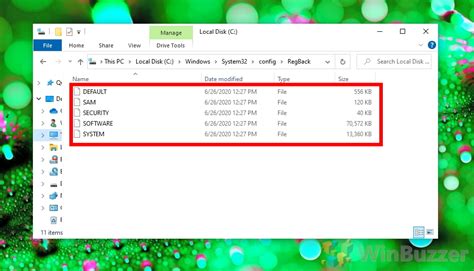 how to enable automatic registry backup in windows 10